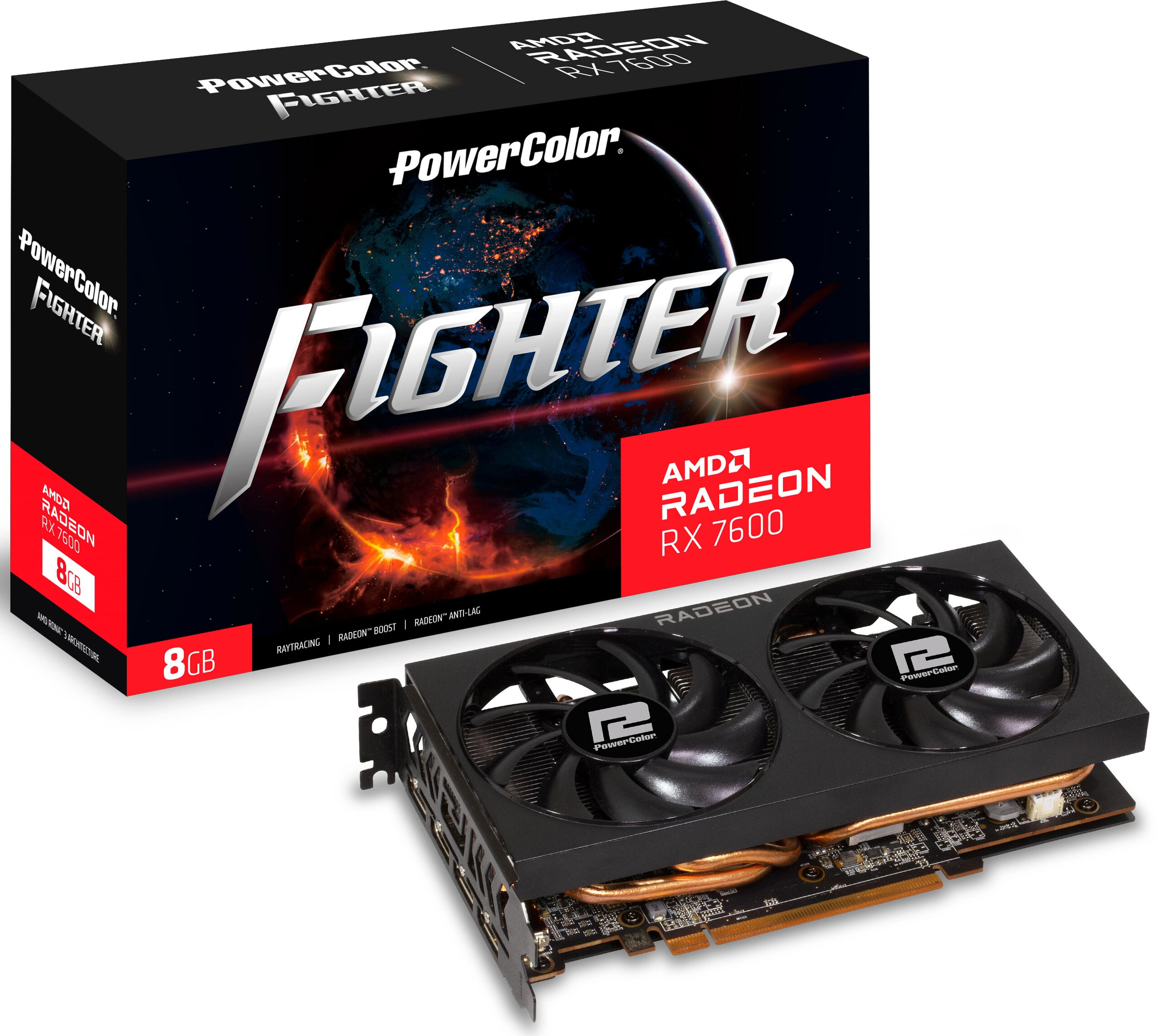 Grafická karta PowerColor Fighter Radeon RX 7600 8GB GDDR6 128bit FSR ...