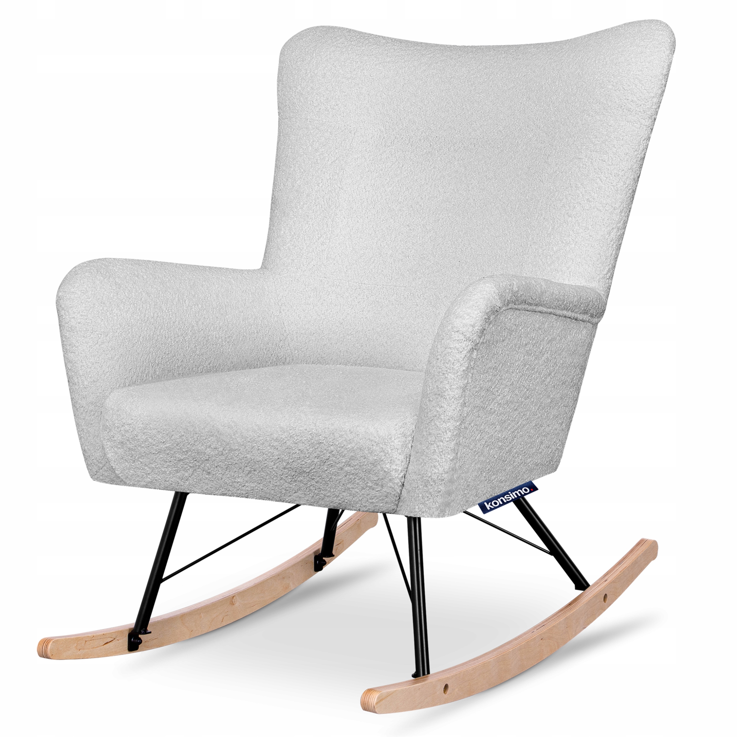 FOTEL BUJANY SKANDYNAWSKI BARANEK SZARY KONSIMO (12278.02.054) • Cena ...