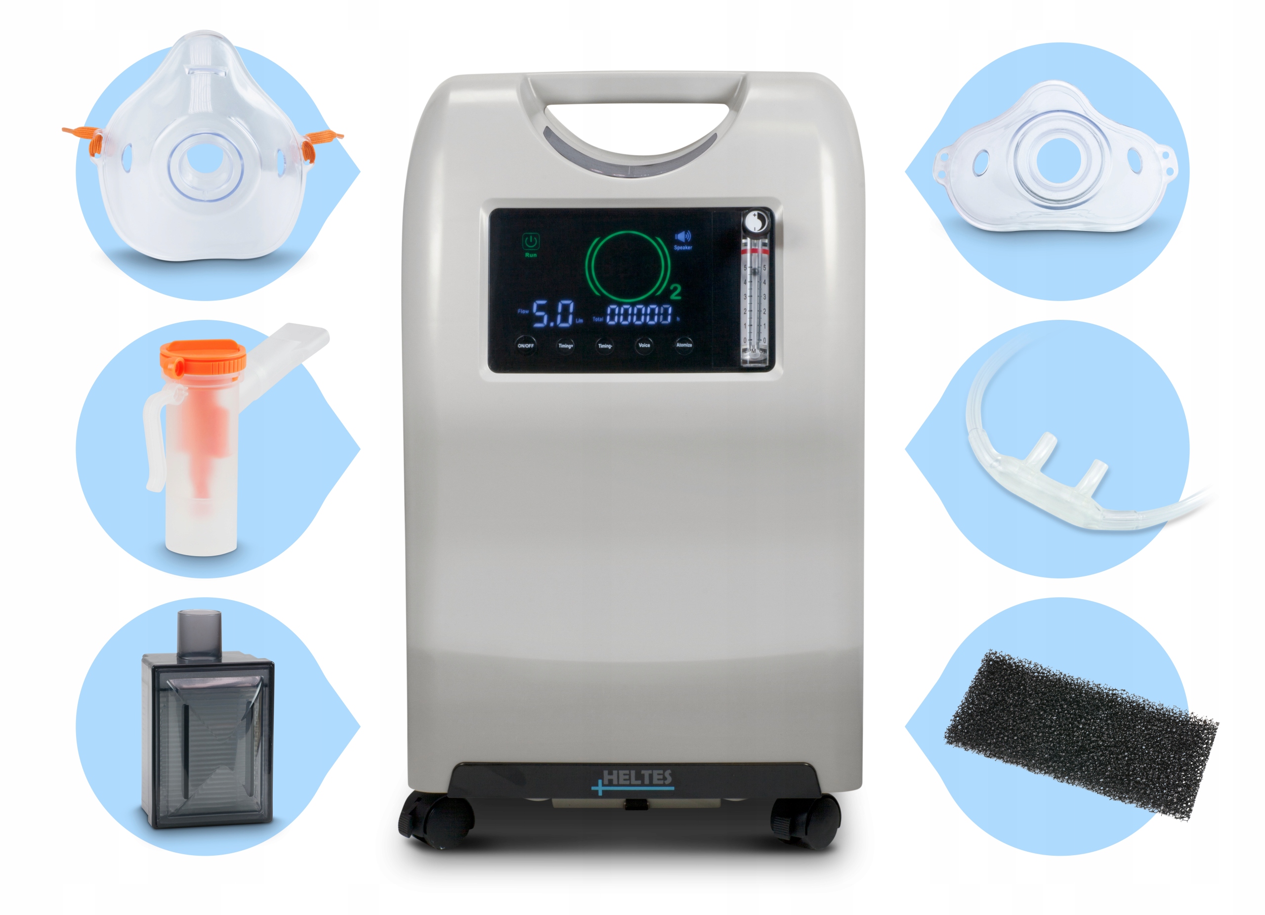 Kyslíkový koncentrátor prenosný Heltes OLV-5A - Allegro