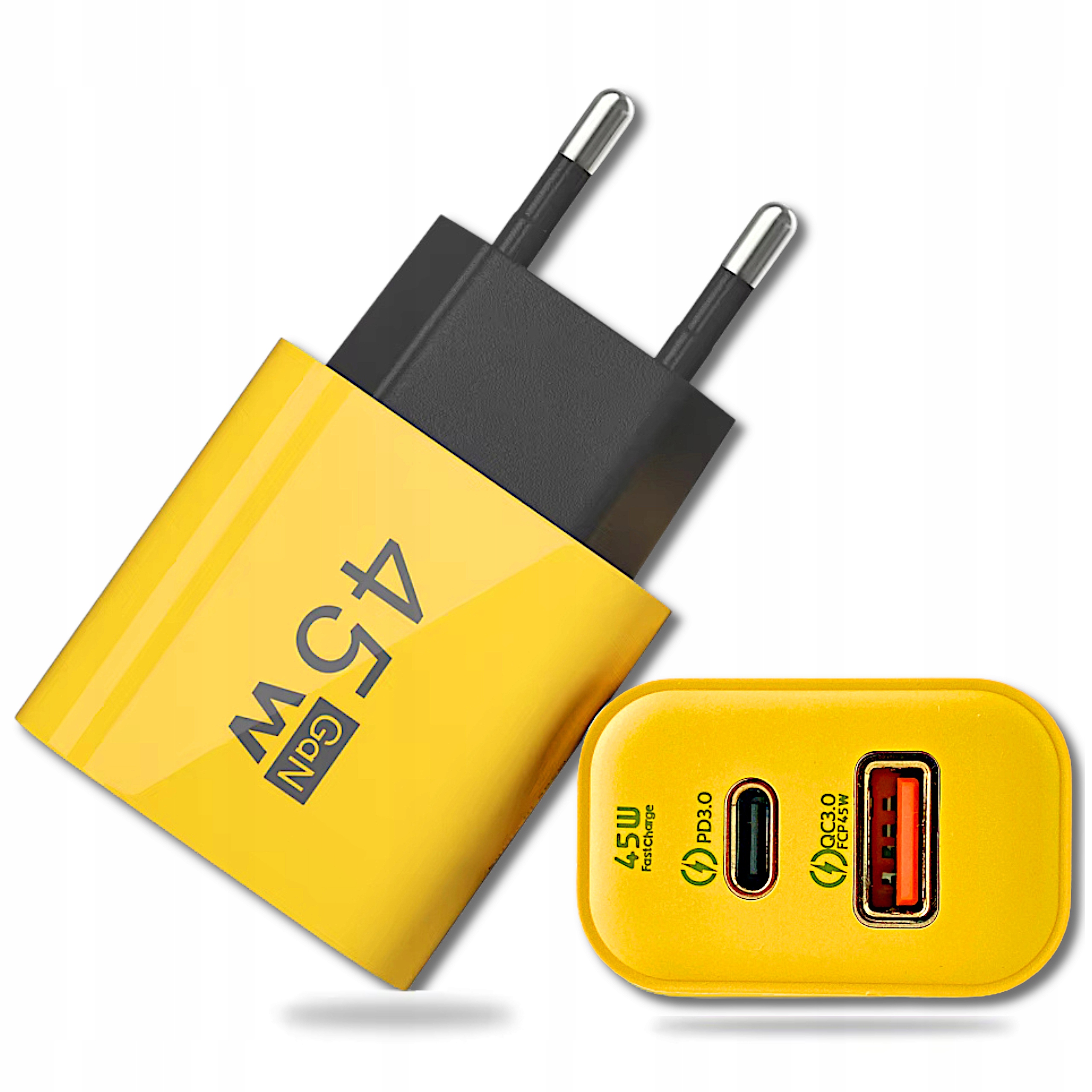 SZYBKA ŁADOWARKA SIECIOWA USB TYPE-C GaN 45W QC 3.0 PD do TELEFONU ... SZYBKA ŁADOWARKA SIECIOWA USB TYPE-C GaN 45W QC 3.0 PD do TELEFONU ...