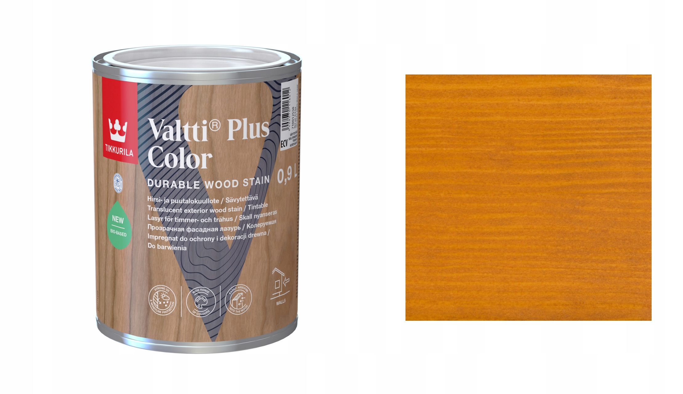 TIKKURILA VALTTI PLUS COLOR 0,9L 5053 VAHVERO - IMPREGNAT SZYBKOSCHNĄCY ...