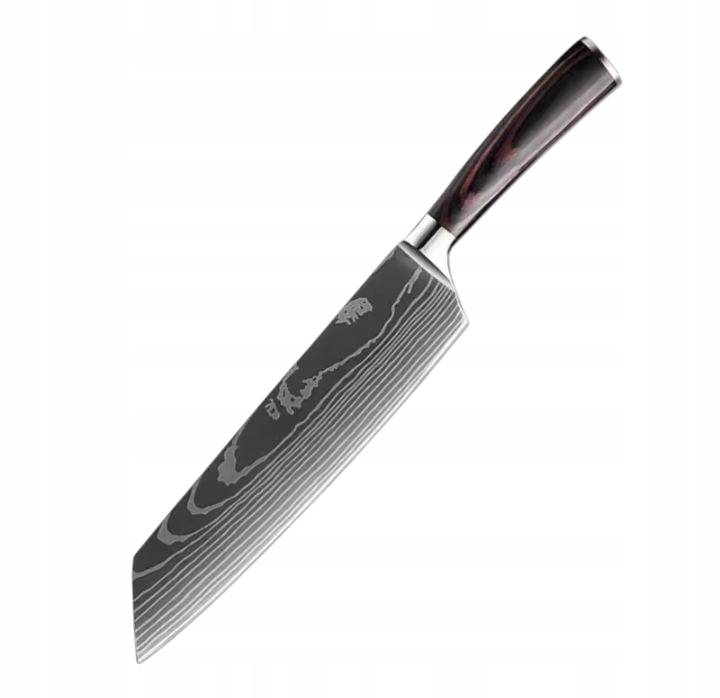 Laser kitchen knife damask Cleaver Meat bread knife Sharp Blade pattern ...