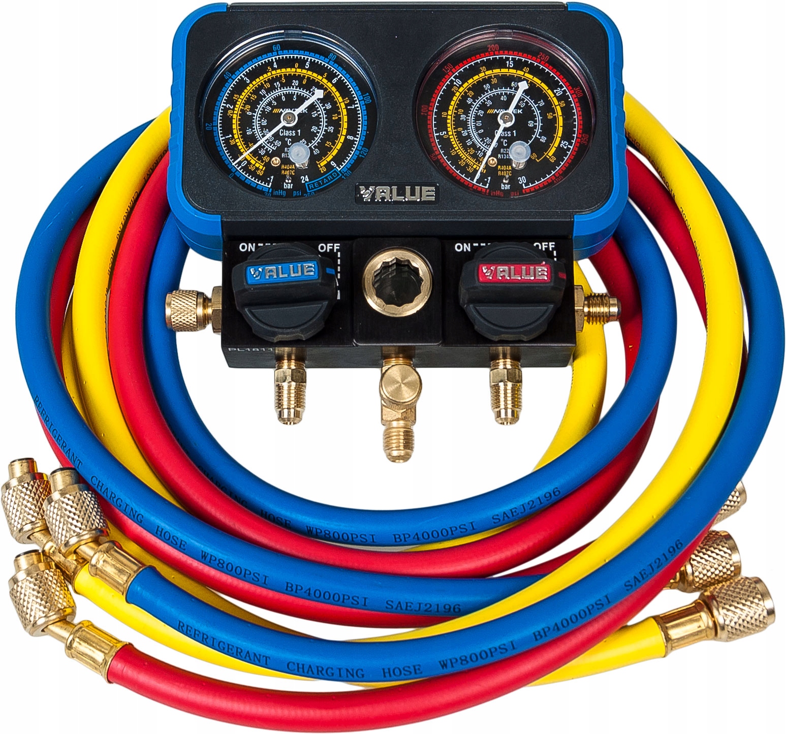 Zestaw analogowych manometrów Value VRM2-B-0501 R22 R134A R404A R407C ...