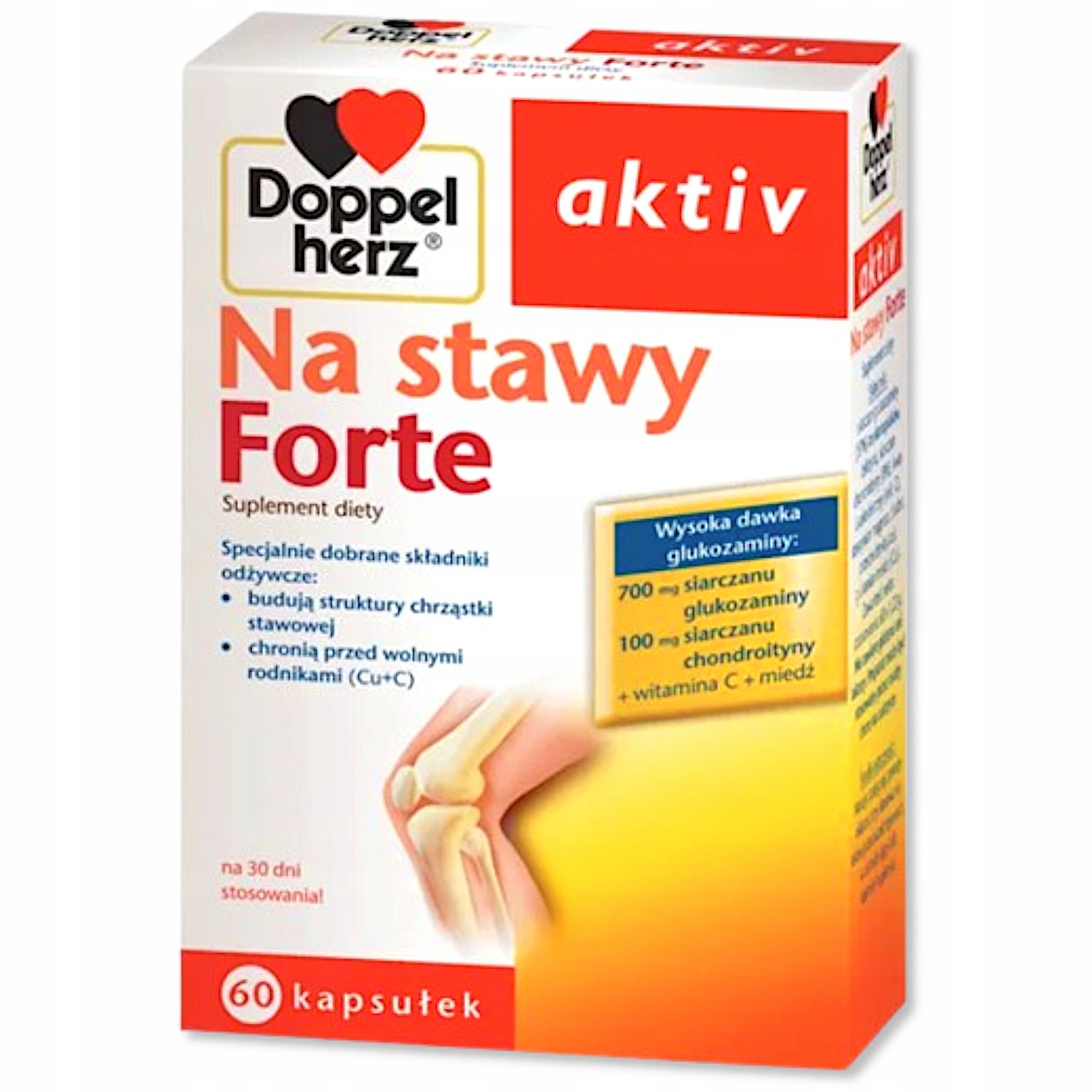 Doppelherz aktiv Na stawy Forte, 60 kapsułek (4009932578744) • Cena, Opinie • Stawy, kości ...