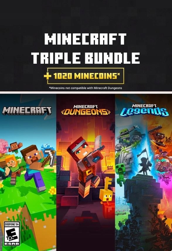 Minecraft Triple Bundle (Windows 10) - Stan: Nowy 243.32PLN - Sklepy, Opinie, Ceny w Allegro
