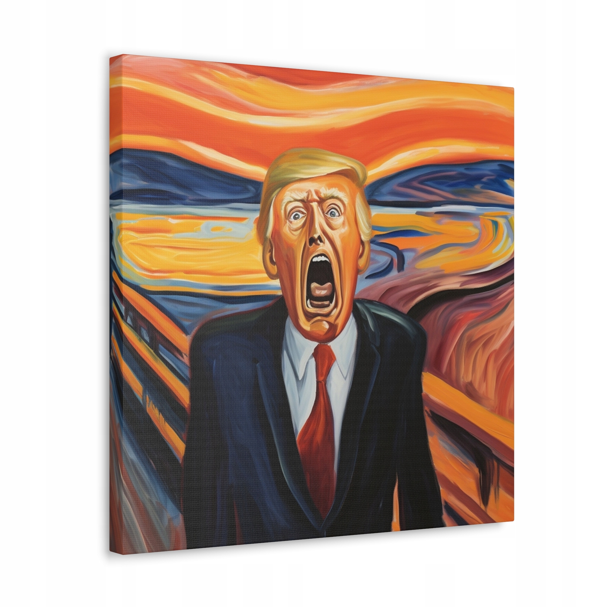 Obraz na płótnie 40x40 Edvard MUNCH styl 2 jak olejny krzyk Donald ...