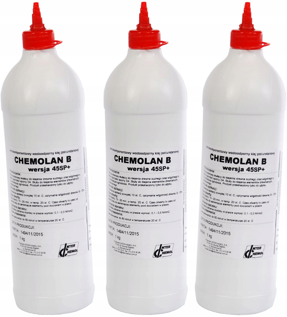 Lepidlo na dřevo polyuretanové D4 Chemolan B 45SP+ 3 kg za 481.00CZK ...