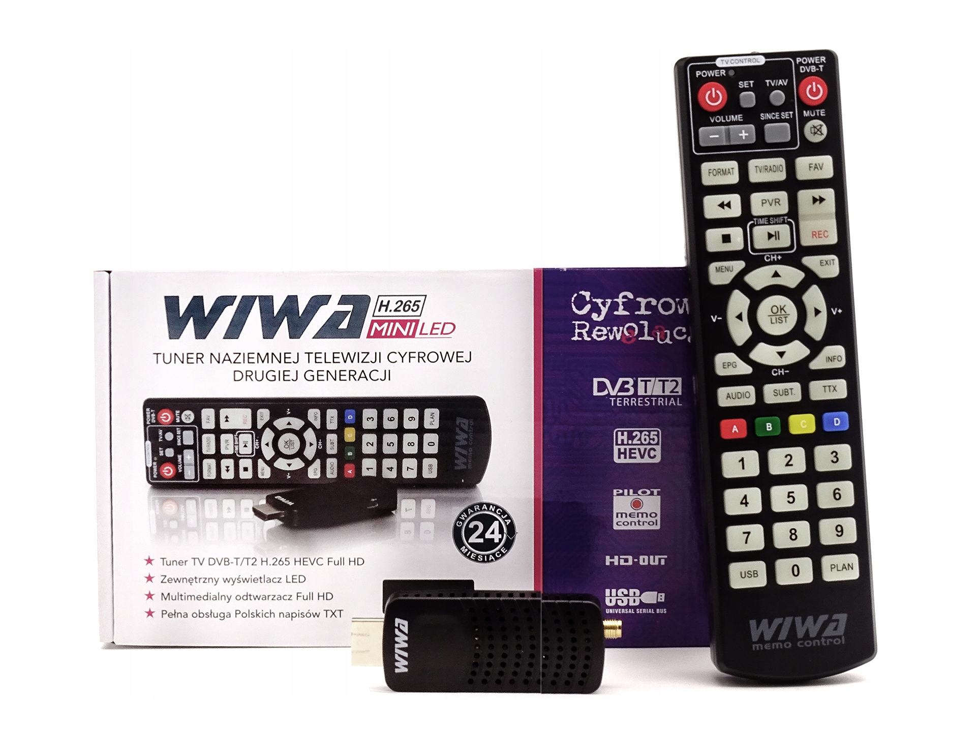 DEKODER Tuner DVB-T2 WIWA H.265 MINI LED - Sklep, Opinie, Cena w Allegro