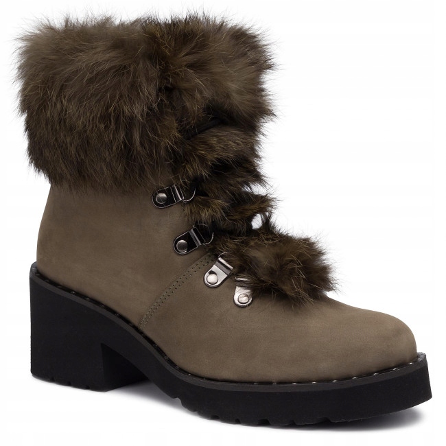 EVA MINGE BOTKI DAMSKIE KHAKI SKÓRZANE 38 3E4G6* (5903220195547) • Cena ...