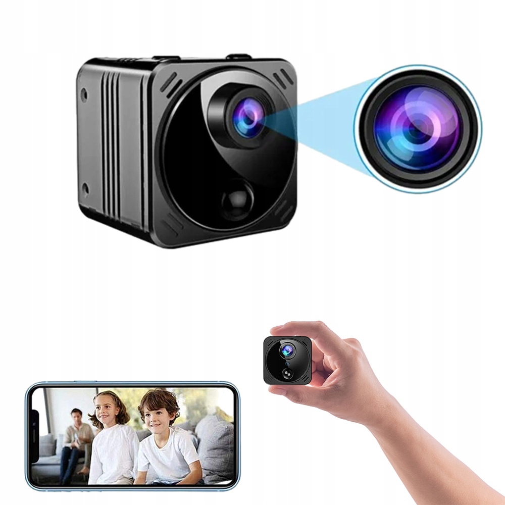 MINI KAMERA MONITORUJĄCA UKRYTA FULLHD 4K HD WIFI BEZPRZEWODOWA - Sklep ...
