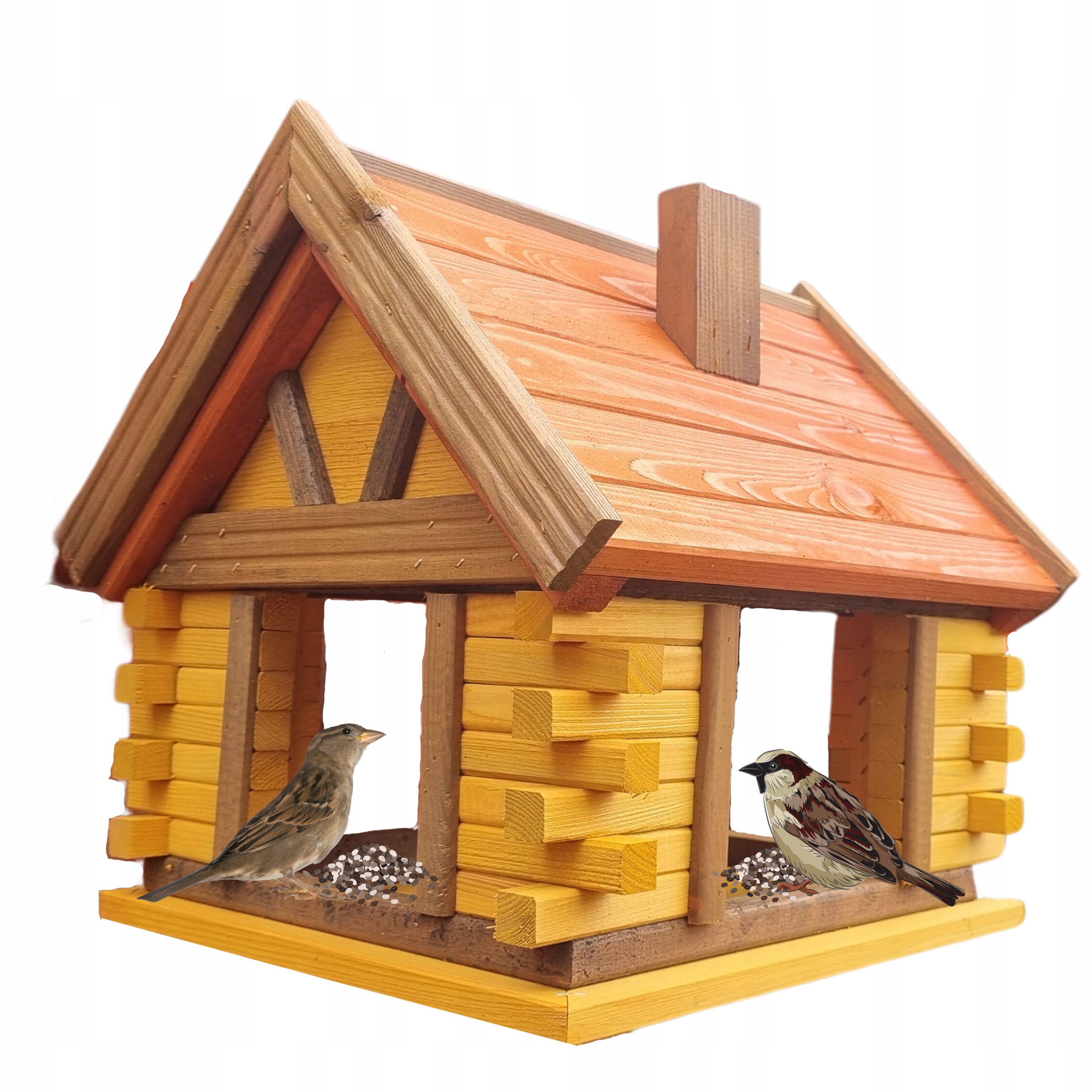 ZÁVĚSNÝ DŘEVĚNÝ KRMÍTKO PTAČÍ BUDKA VELKÝ za 813 Kč - Allegro