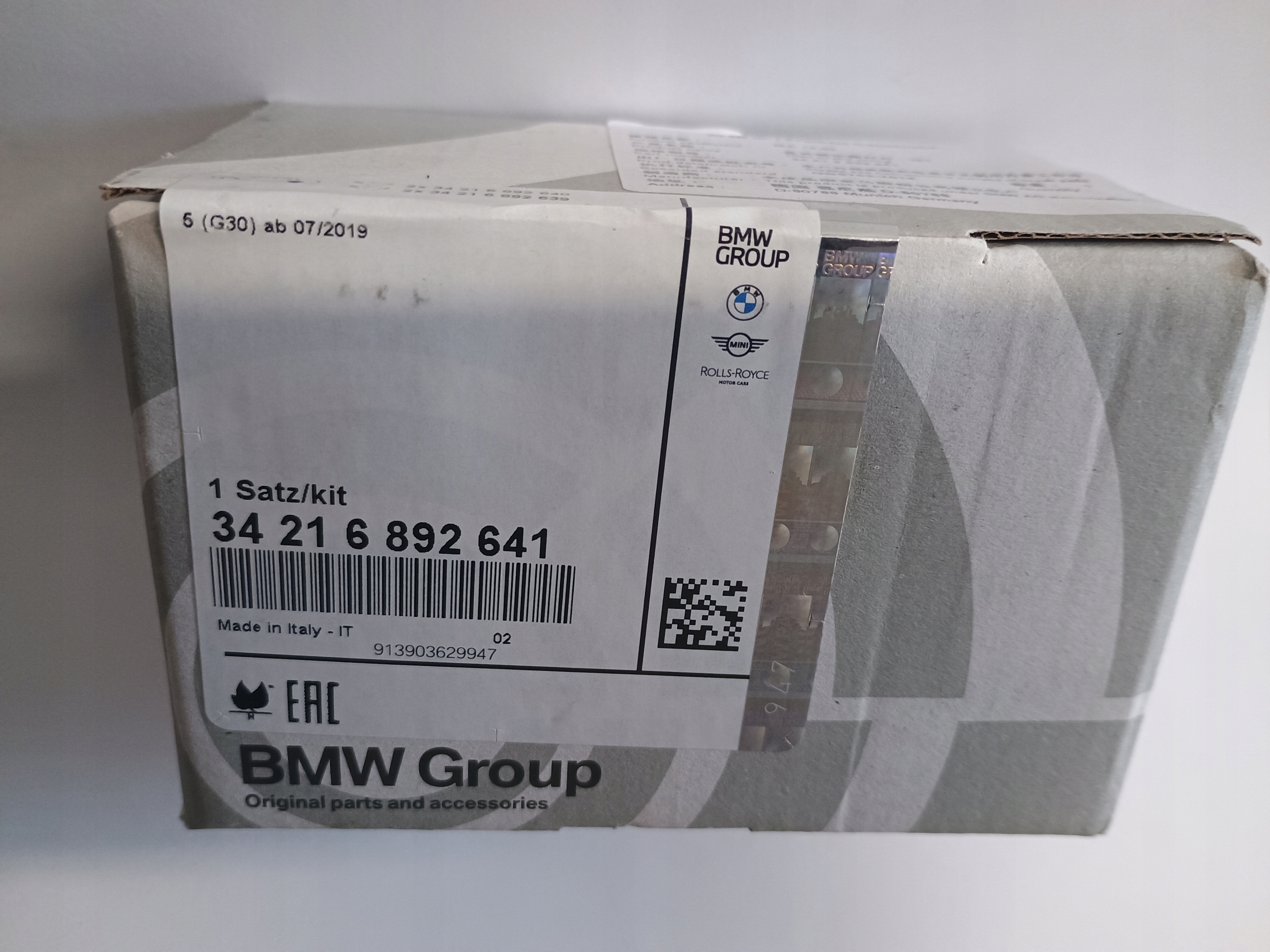 6520 KLOCKI HAMULCOWE BMW G30 34216892641 34216892641 za 787 zł z ...