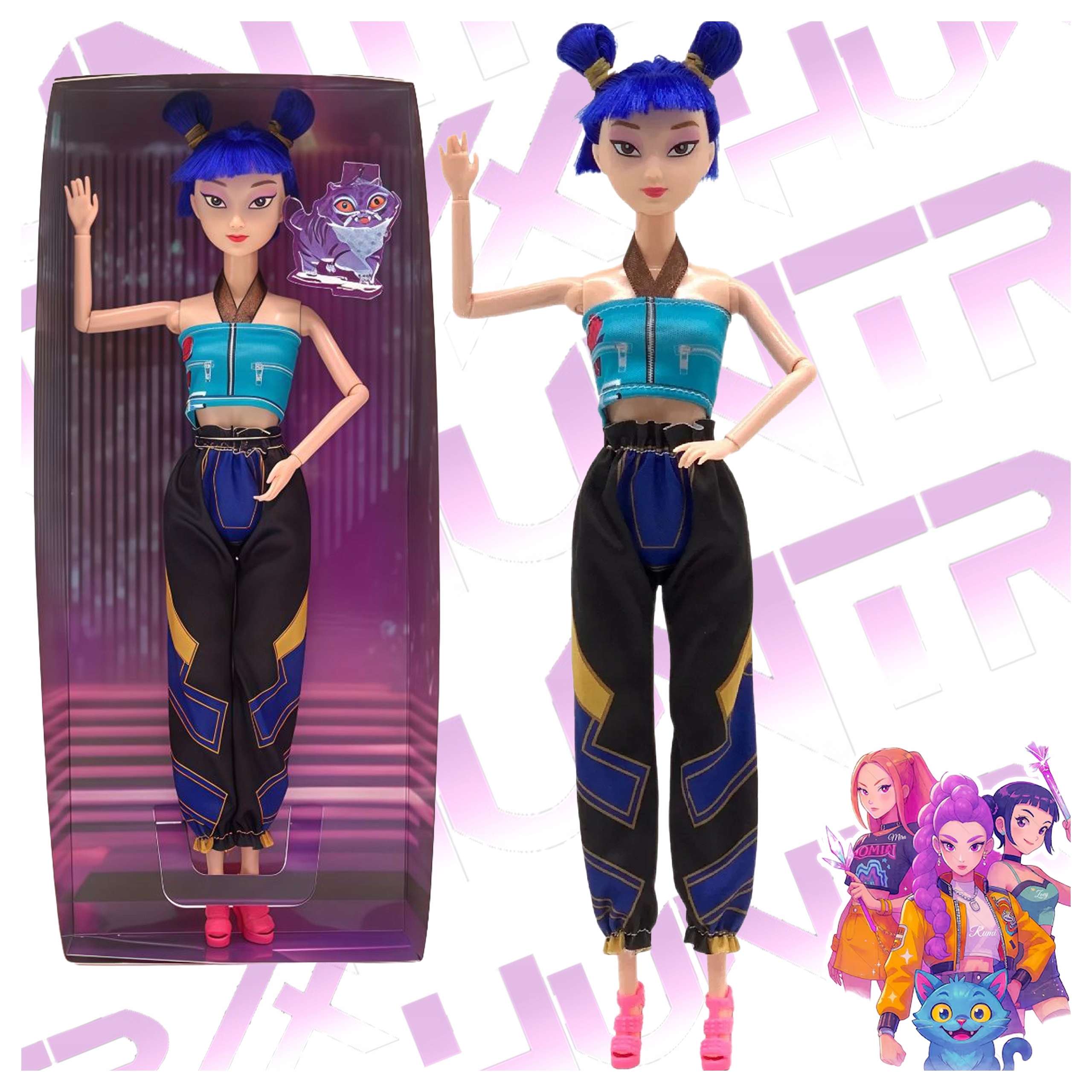 KPop Demon Hunters LALKA PVC Prezent Rumi Mira i Zoey 30cm Ruchomość stawów (8581686183123 ...