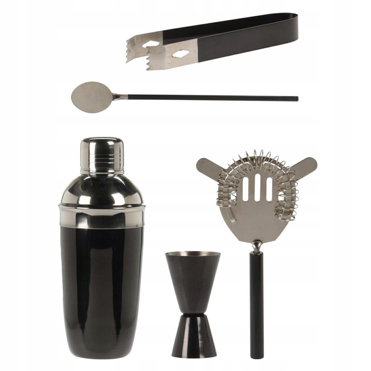 Zestaw barmański do drinków shaker miarka sitko Czarny Prezent Barmana ...