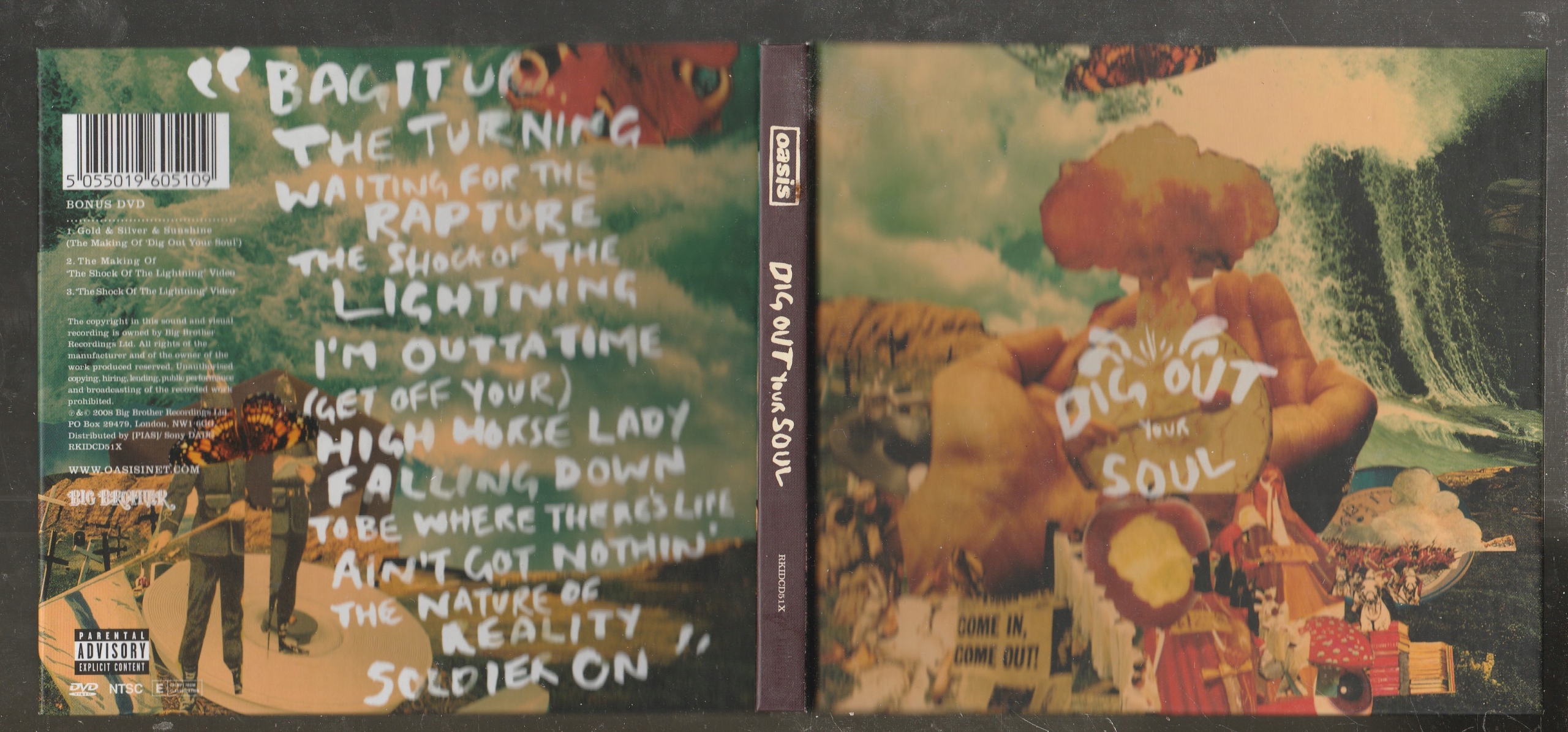 Płyta CD+DVD Oasis - Dig Out Your Soul 2008 Limited Edition, Hardcover ...