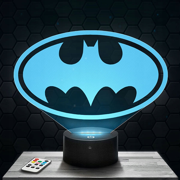 Lampka Nocna Z Imieniem Batman Logo 3D Led Grawer - Plexido | Sklep ...
