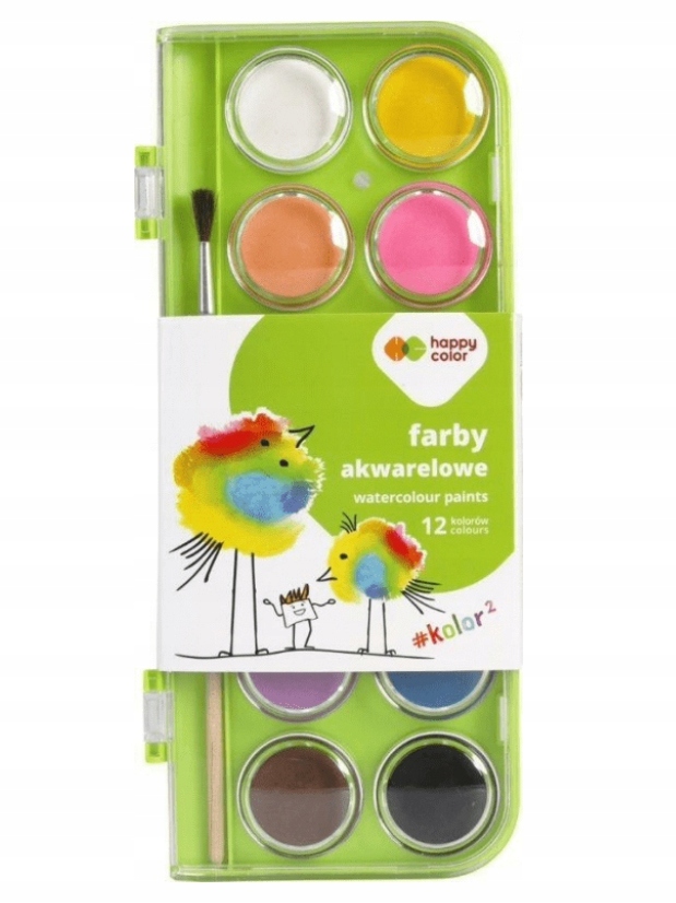 Happy Color Zestaw Farb Akwarelowych Premium 12Kol (5902979012839 ...