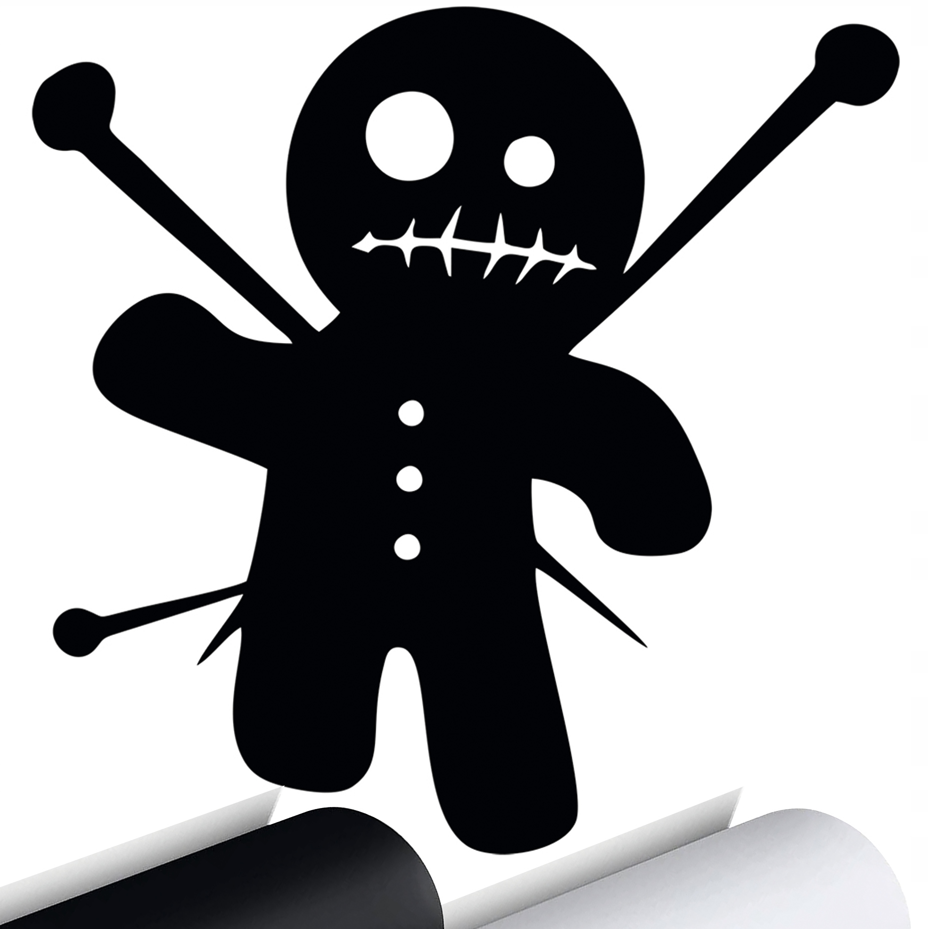 NAKLEJKA na auto MASKOTKA WUDU LALKA VOODOO 15x14 5904024868897 za 9 ...