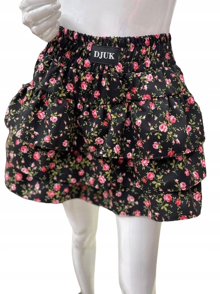 Spódnico spodenki DJUK KWIATKI NA TLE CZARNYM guma w pasie S • Cena ...