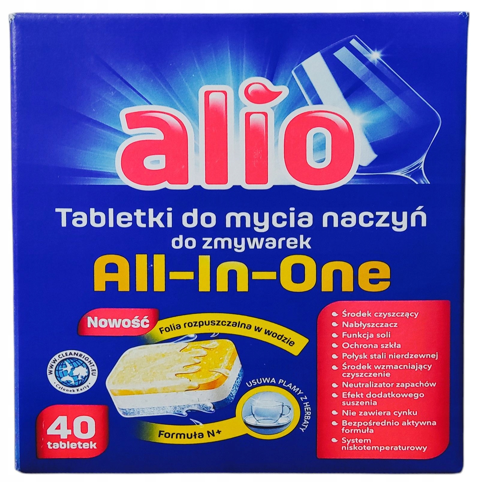 Tablety do myčky nádobí ALL IN ONE 7v1 v kapslích s fólií 40 kusů ALIO ...