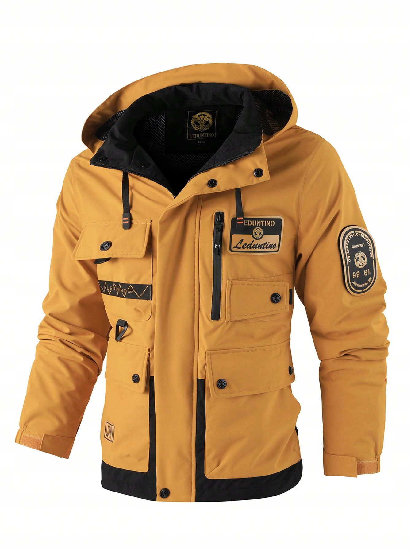 KURTKA MĘSKA JESIENNO ZIMOWA PRZECIWDESZCZOWA WIATRÓWKA Z KAPTUREM ...