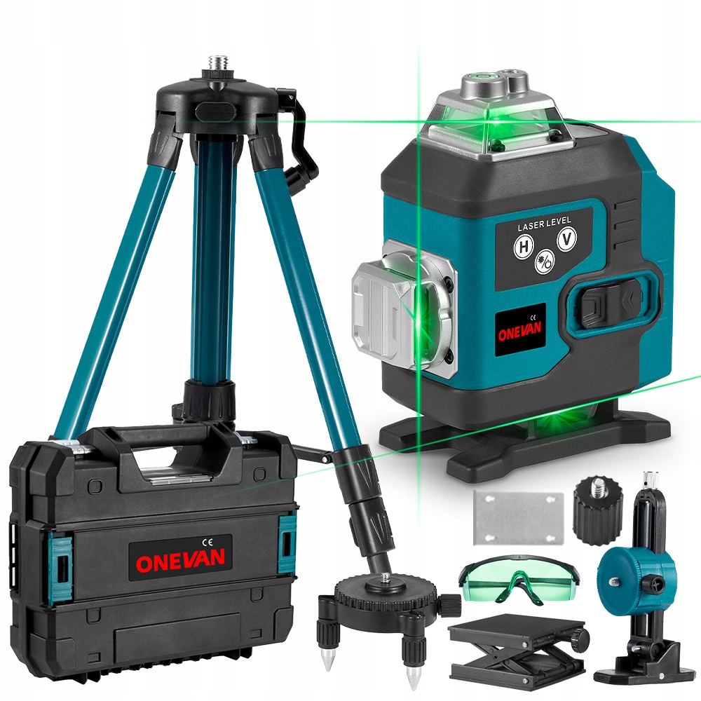 4D 16 LINE PLANE CROSS LEVEL 360 CROSS LASER GREEN + STATYW (sku006334 ...