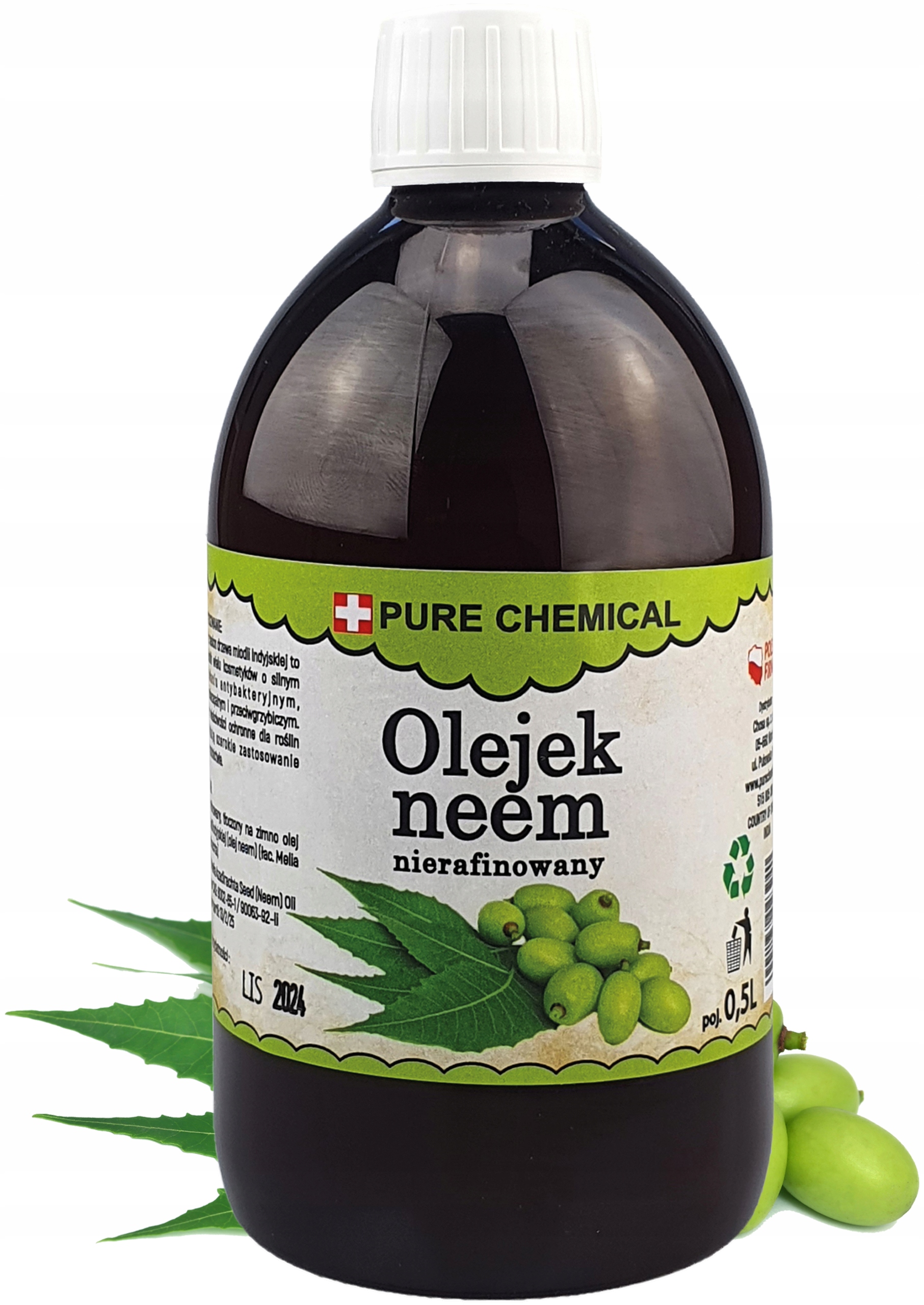 OLEJEK NEEM DO ROŚLIN NIERAFINOWANY NATURALY ZIMNOTŁOCZONY 500ml (5901138043493) • Cena, Opinie ...