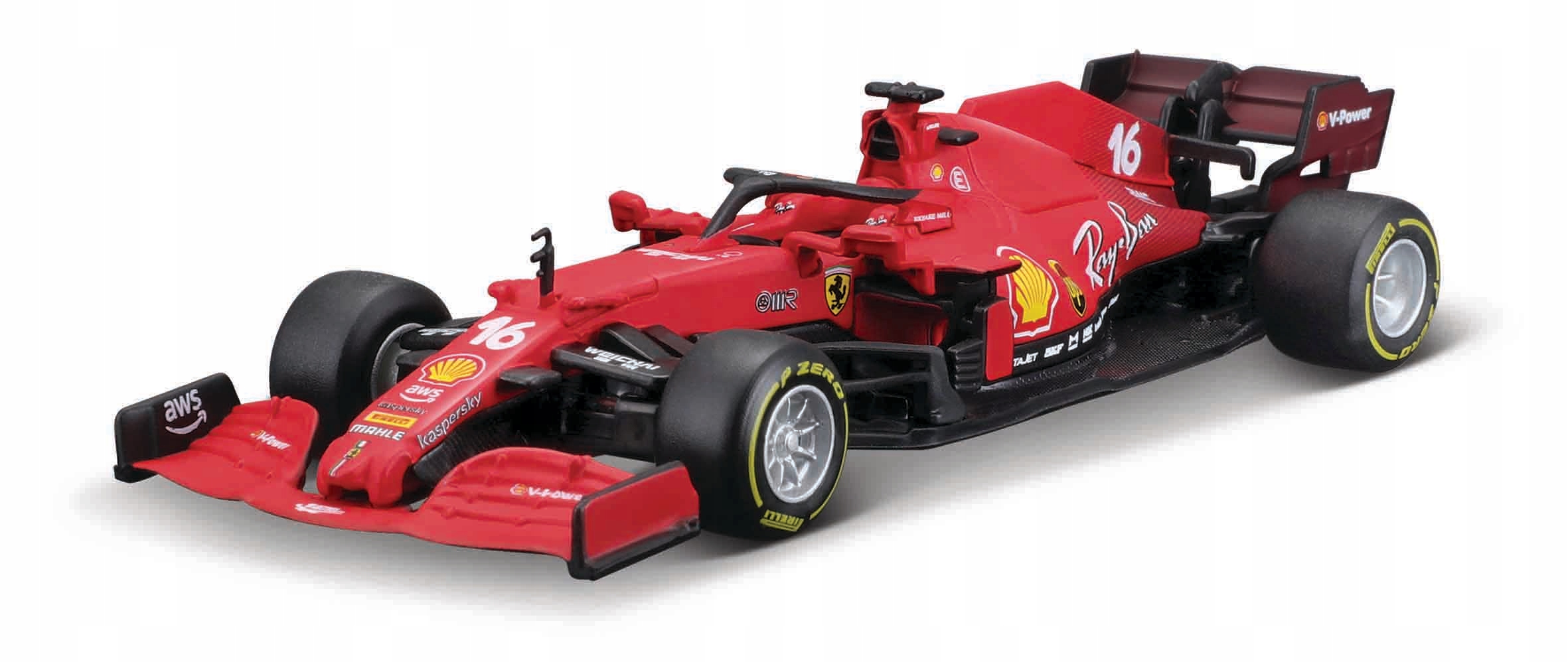 BOLID F1 Ferrari SF21 Leclerc 1:43 BBURAGO 36829 13844120806 - Allegro.pl