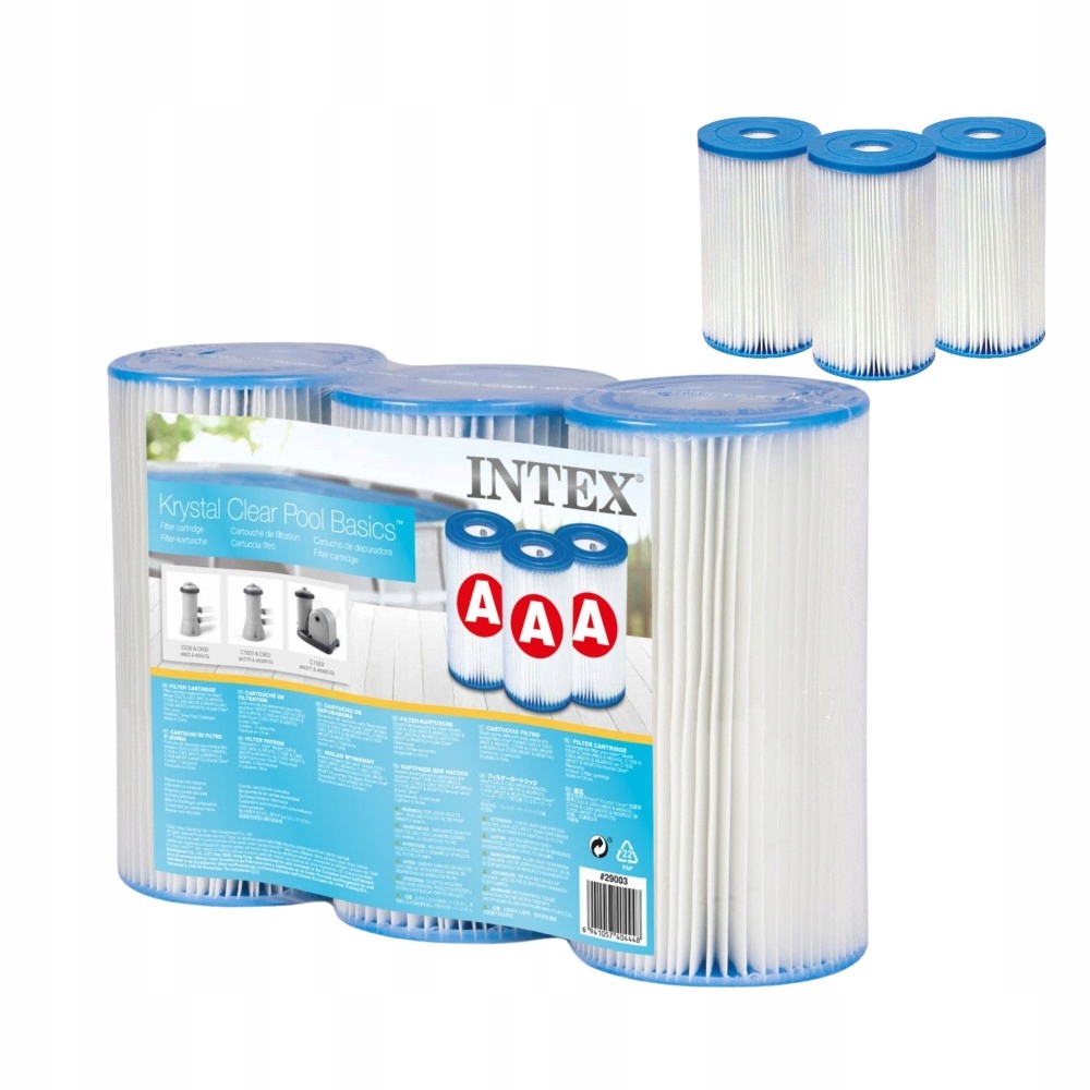 FILTR DO BASENU POMPY BASENOWEJ WKŁAD TYP A INTEX 29000 3 SZT MODEL ...