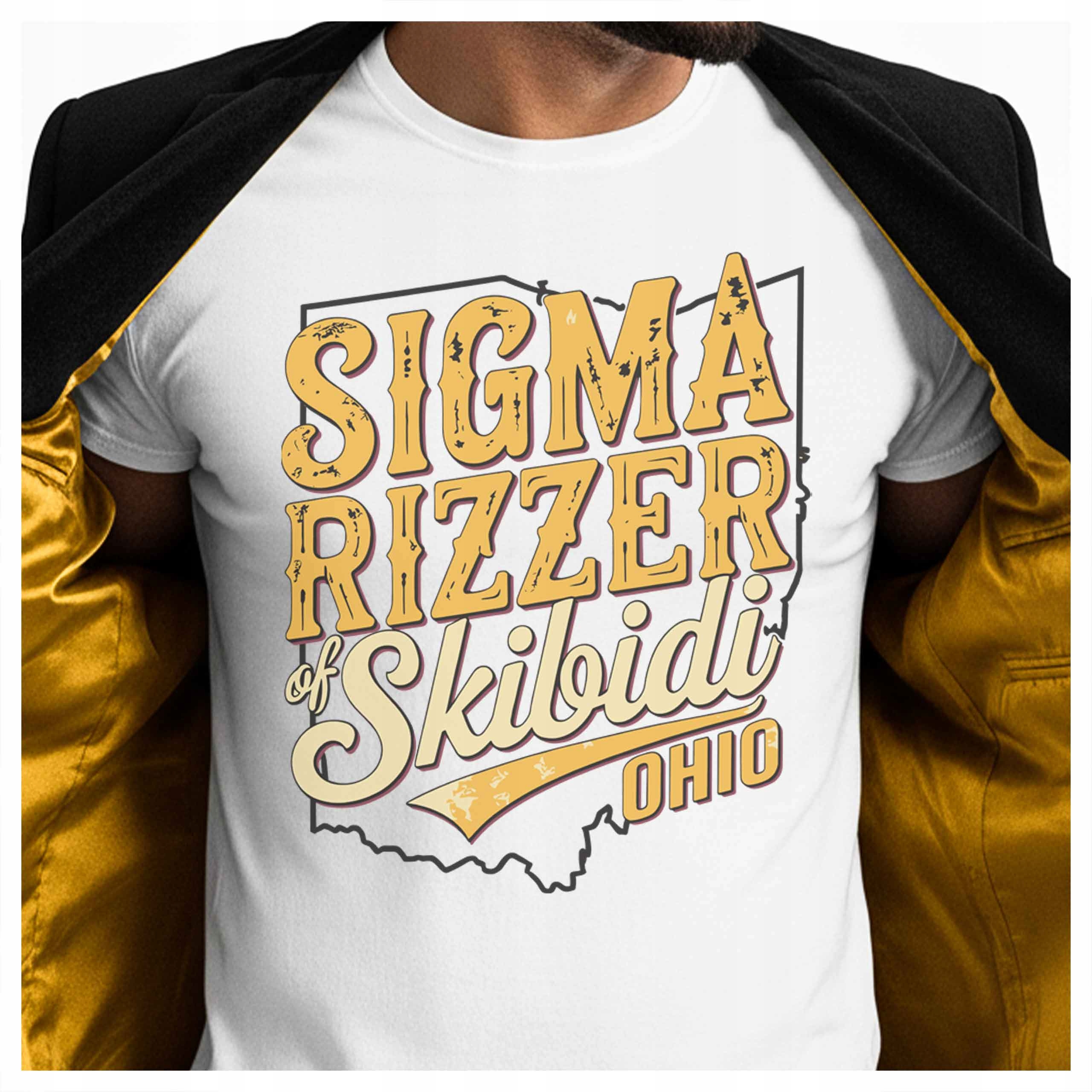 Pánské Tričko Sigma Rizzer Skibidi Ohio Meme Internetový Pro Hráče XXL ...