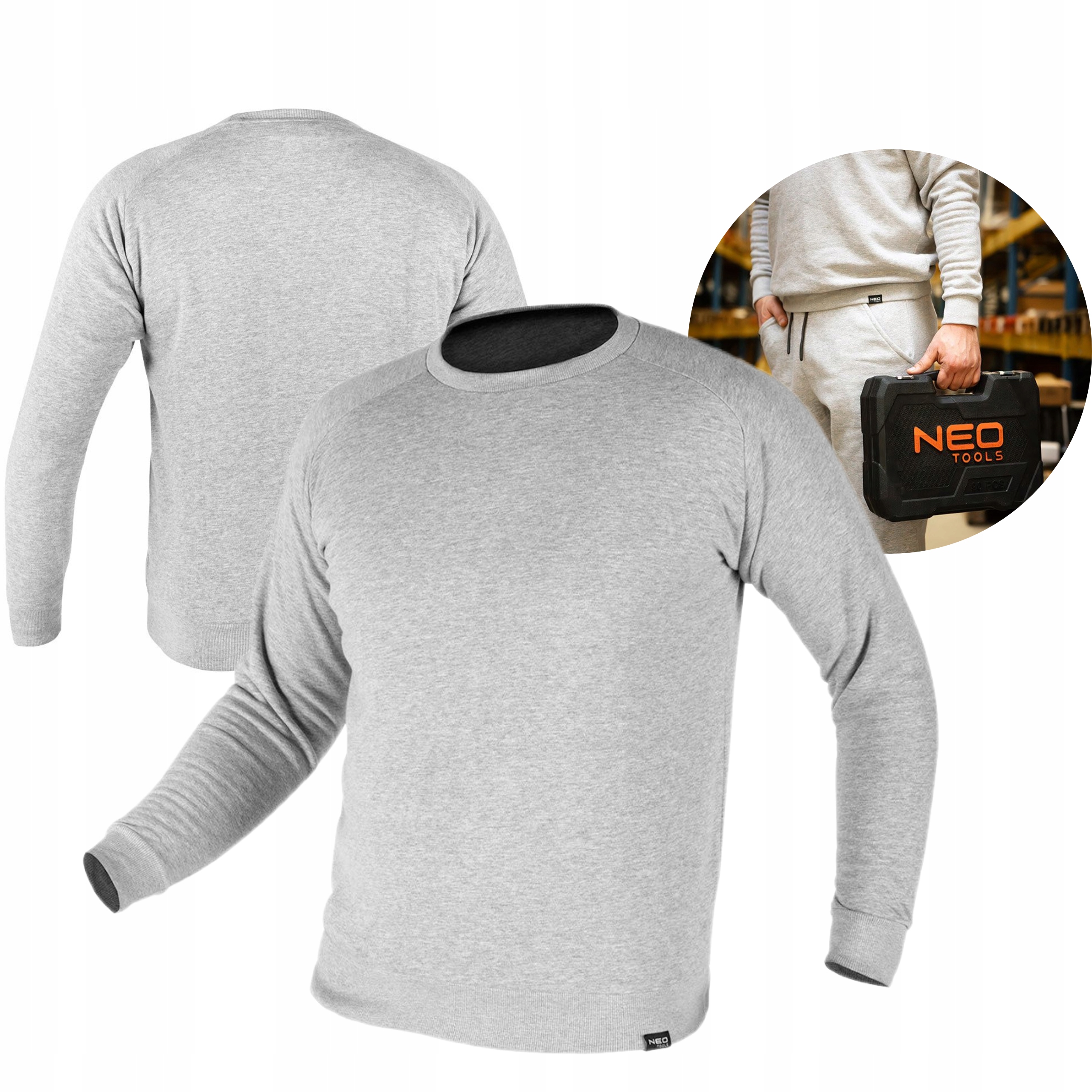 NEO TOOLS Bluza COMFORT, szary melnaż, rozmiar XXL 81-650-XXL (81-650 ... NEO TOOLS Bluza COMFORT, szary melnaż, rozmiar XXL 81-650-XXL (81-650 ...