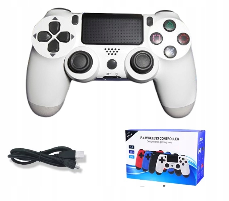 BEZDRÁTOVÝ OVLADAČ PS4 PAD DOUBLESCHOCK VIBRACE NOVÝ BÍLÝ AI&JL za 633 ...