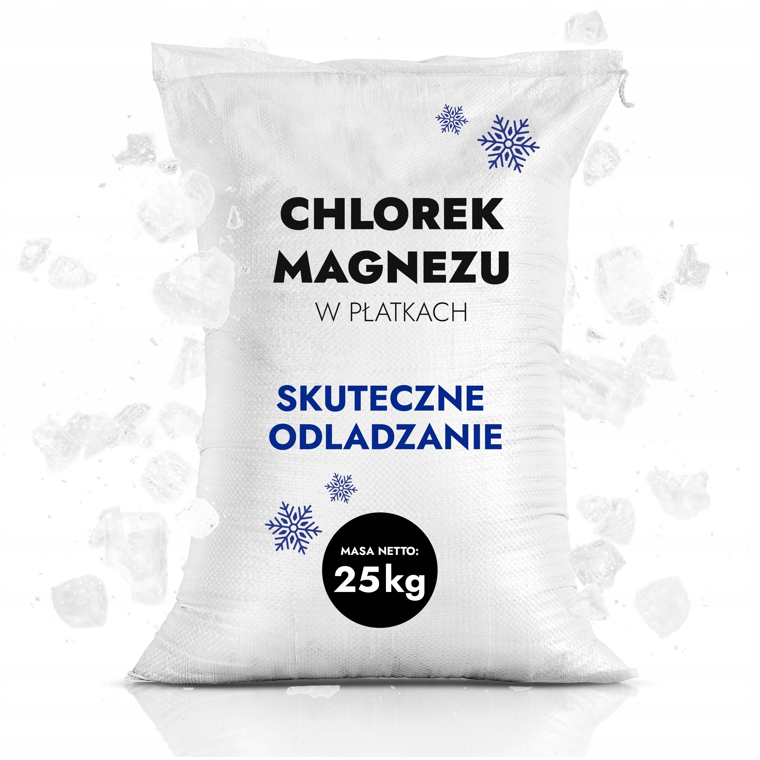 CHLOREK MAGNEZU 25KG SÓL DROGOWA ANTYLÓD ODLADZACZ NA ŚNIEG LÓD ...