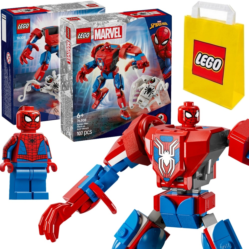 LEGO MARVEL Ruchoma Figurka SPIDERMAN ANTI VENOM 76308 - Oryginalne ...