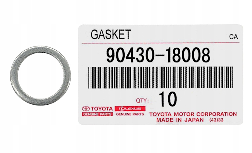 Toyota OE 90430-18008 podkładka korek oleju mostu skrzyni 5907675506583 ...