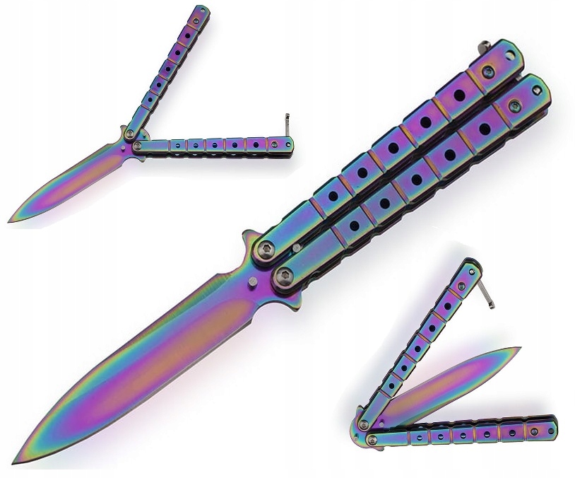 Nóż motylek Tęczowy Rainbow motylkowy N495E CS:GO - 5903899936625 ...