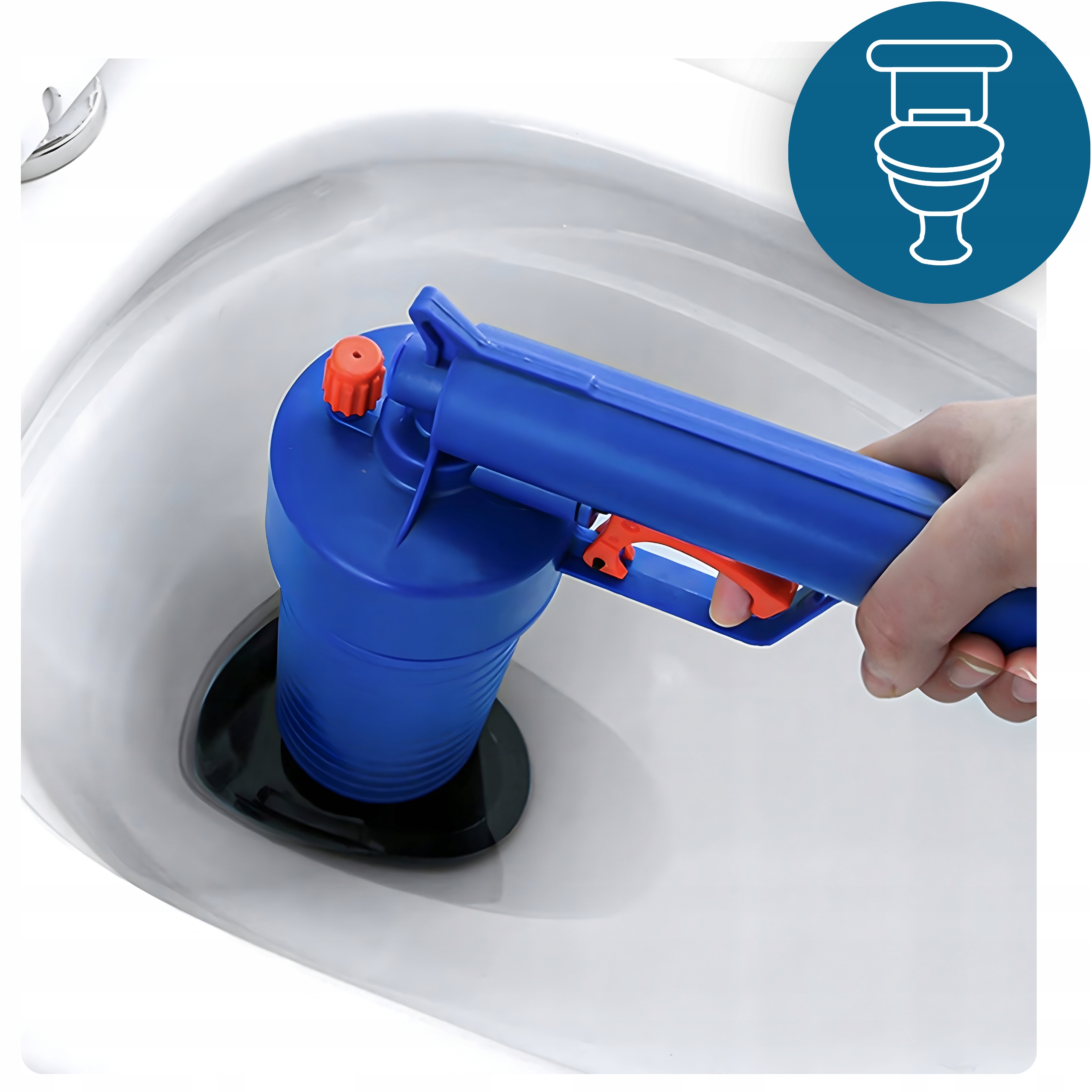 Przepychacz do Rur Pompka Pistolet do Udrażniania WC 4x Wymienne ...