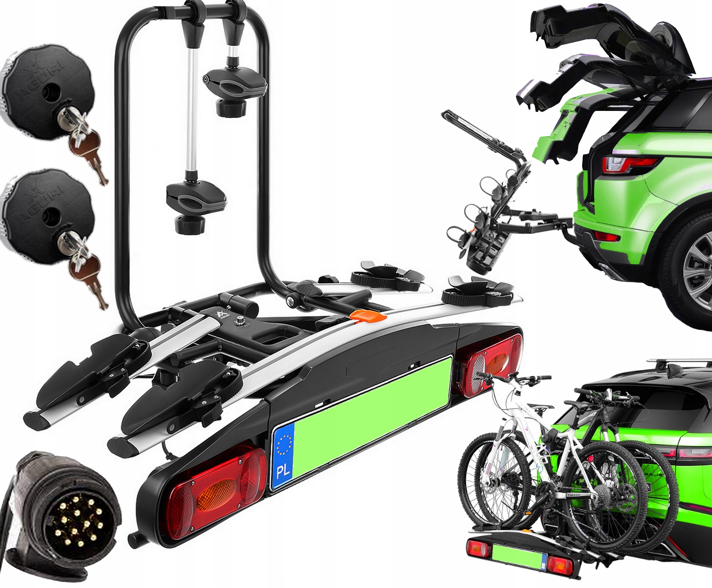 BAGAŻNIK UCHWYT ROWEROWY NA HAK AGURI ACTIVE BIKE 2 srebrny do 30 kg rower 5900768505128 za 1575 ...