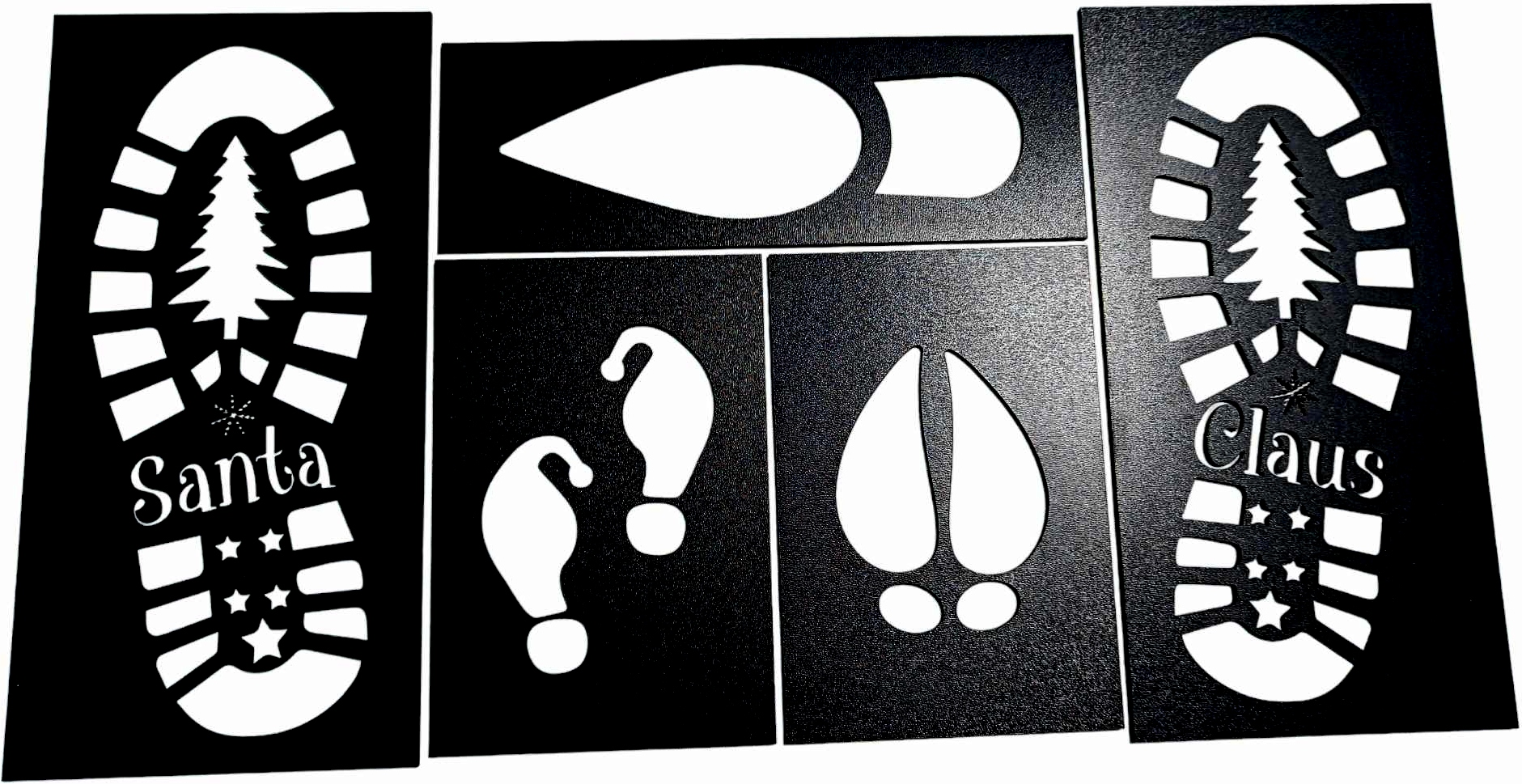 DEKORACE ŠABLONA STOPA OTISK BOTY SVATÉ MIKULÁŠ UMĚLÝ SNÍH ELF za 253 ...