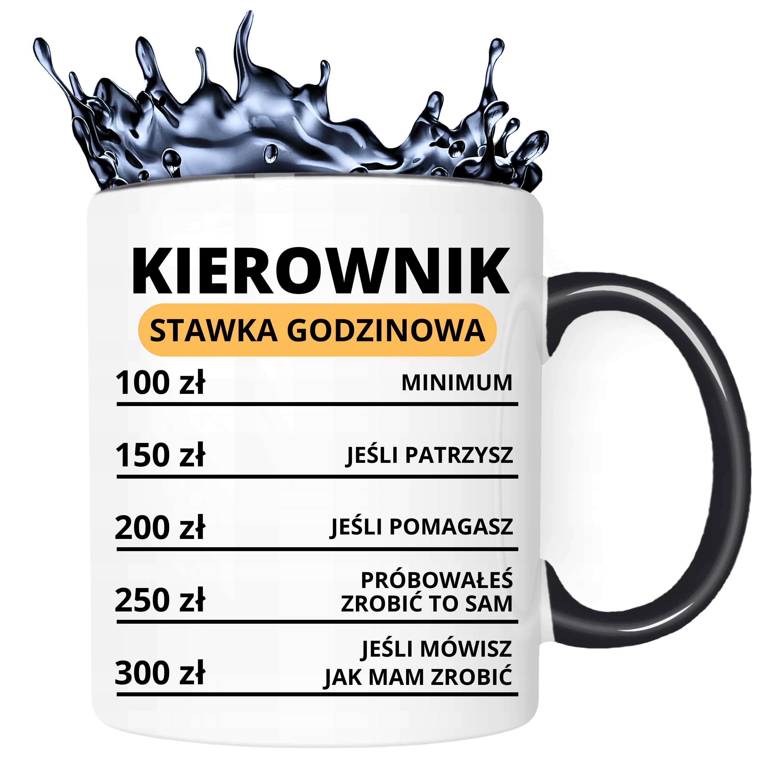 KUBEK CZARNY KIEROWNIKA PREZENT STAWKA GODZINOWA (5905471780510) • Cena ... KUBEK CZARNY KIEROWNIKA PREZENT STAWKA GODZINOWA (5905471780510) • Cena ...