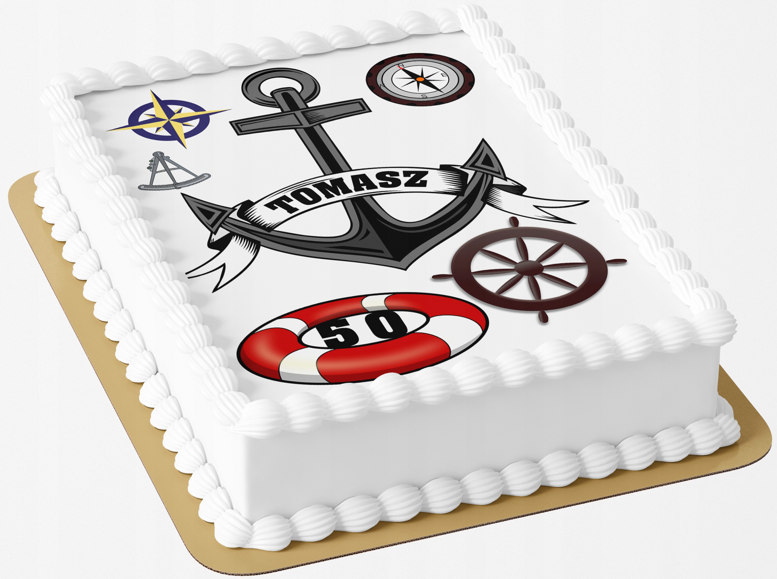 PAPIER WAFLOWY A4 MARYNARZ ŻEGLARZ ŻAGLÓWKA ŁÓDŹ WODA ŁAJBA URODZINY (5906146208414) • Cena ...