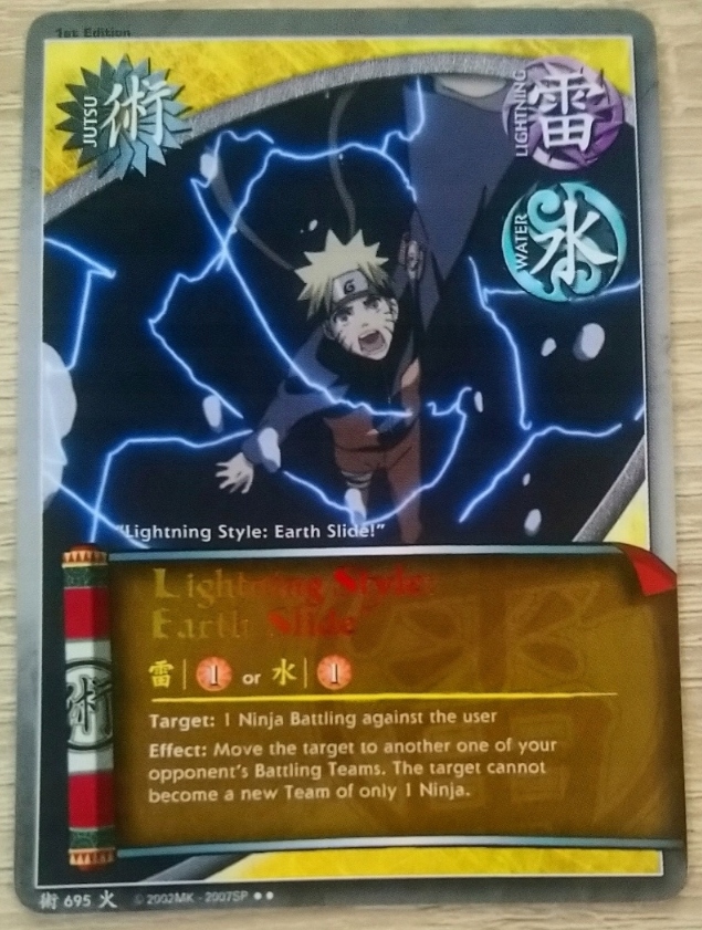 Karta Naruto CCG Jutsu Lightning Style: Earth Slide - J-695 - Stan ...