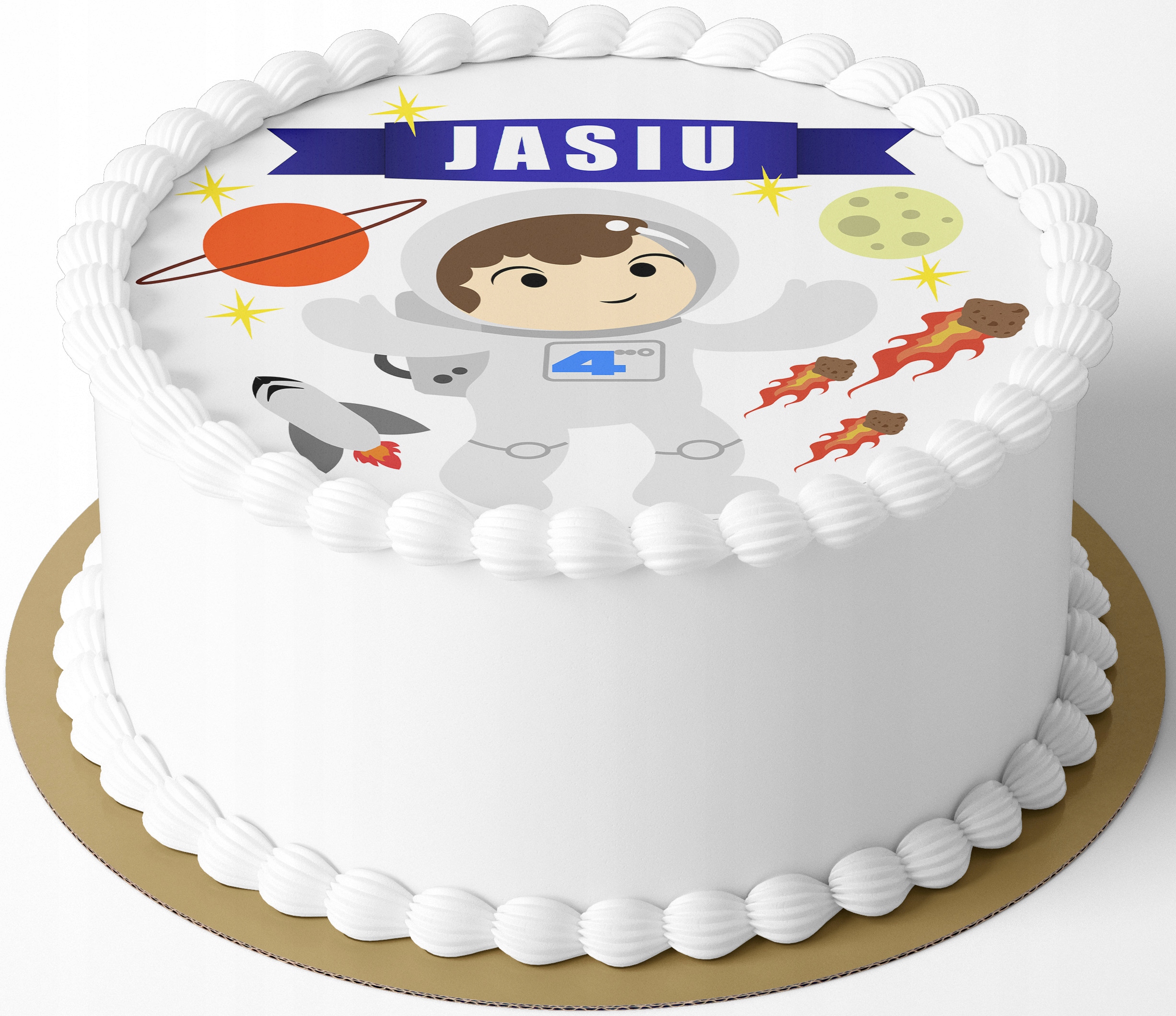 PAPIER WAFLOWY OPŁATEK KOSMONAUTY ASTRONAUTA ASTRONOM URODZINOWY 20cm (5906146211216) • Cena ...