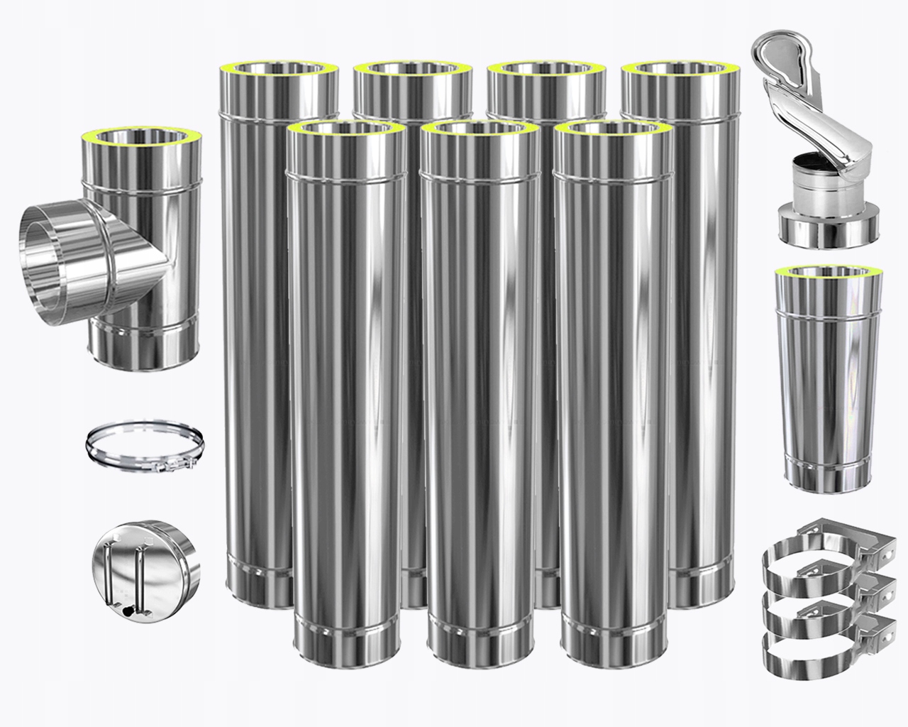 Komin IZOLOWANY fi 150 Dwuścienny ZEWNĘTRZNY spalinowy wiszący PIEC PELLET - porównaj ceny ...