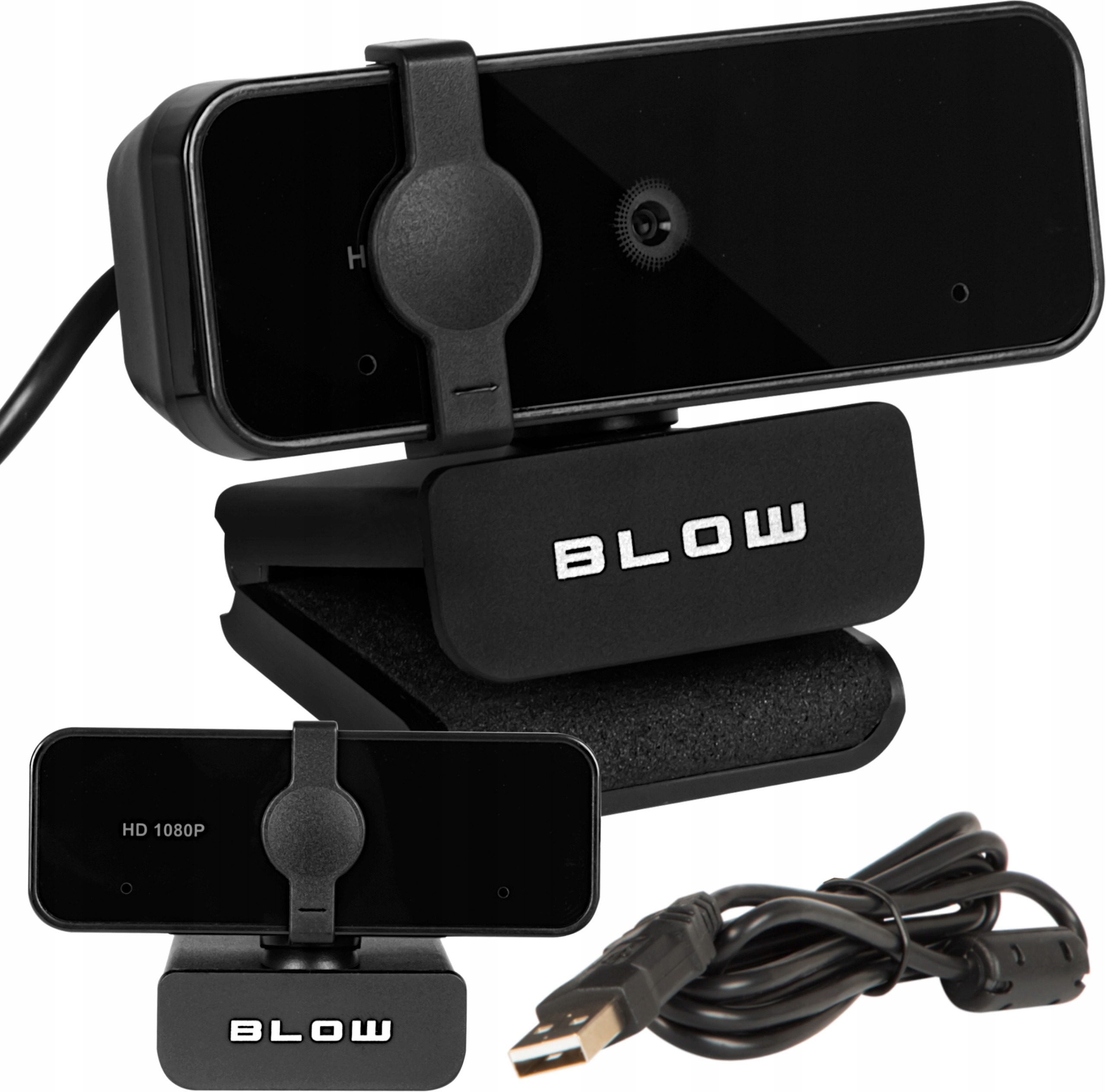 KAMERA INTERNETOWA KAMERKA DO KOMPUTERA Z MIKROFONEM ZAŚLEPKA FULL HD ...