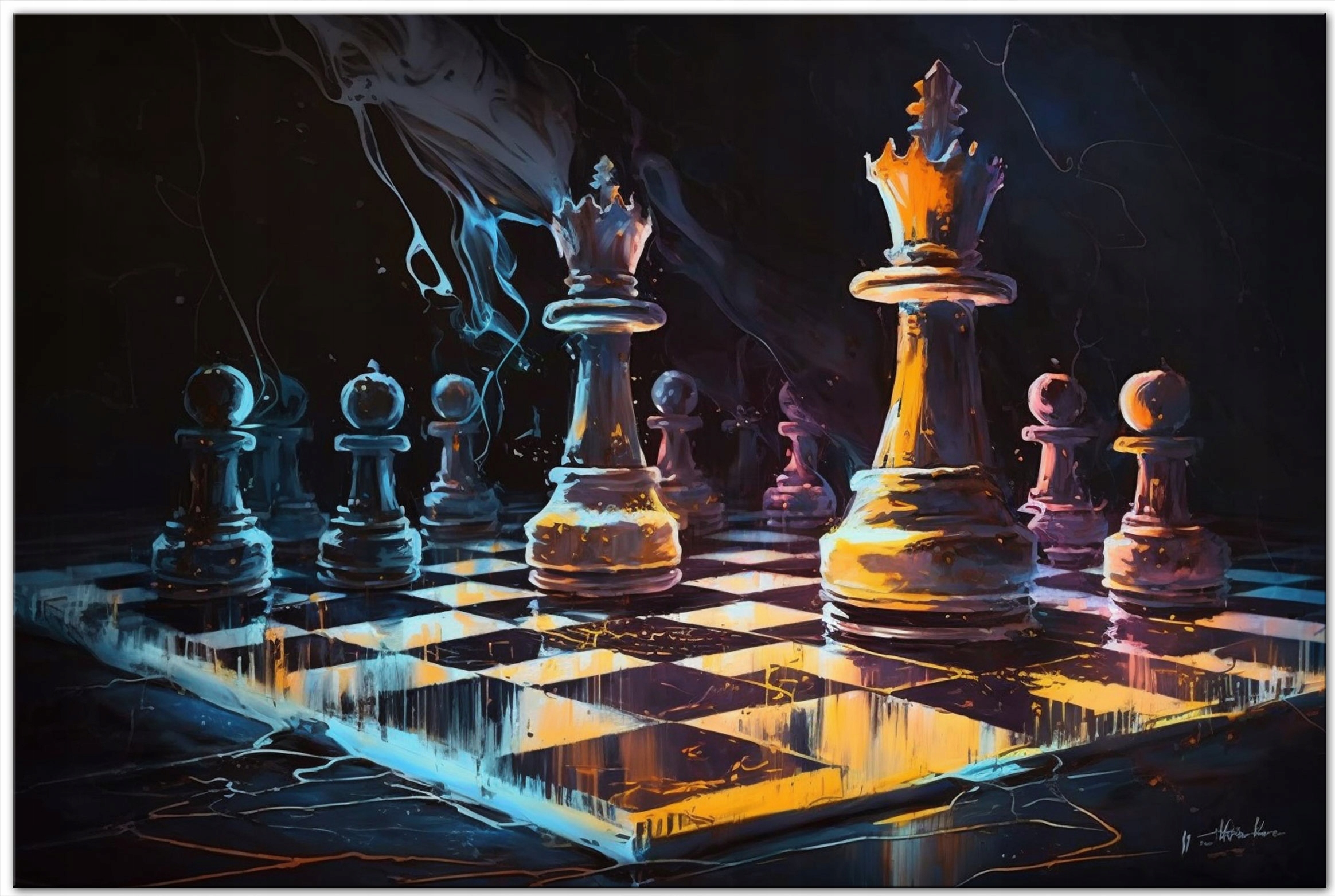 Obraz na płótnie Szachy Szachownica Abstrakcja • Cena, Opinie • Obrazy ...