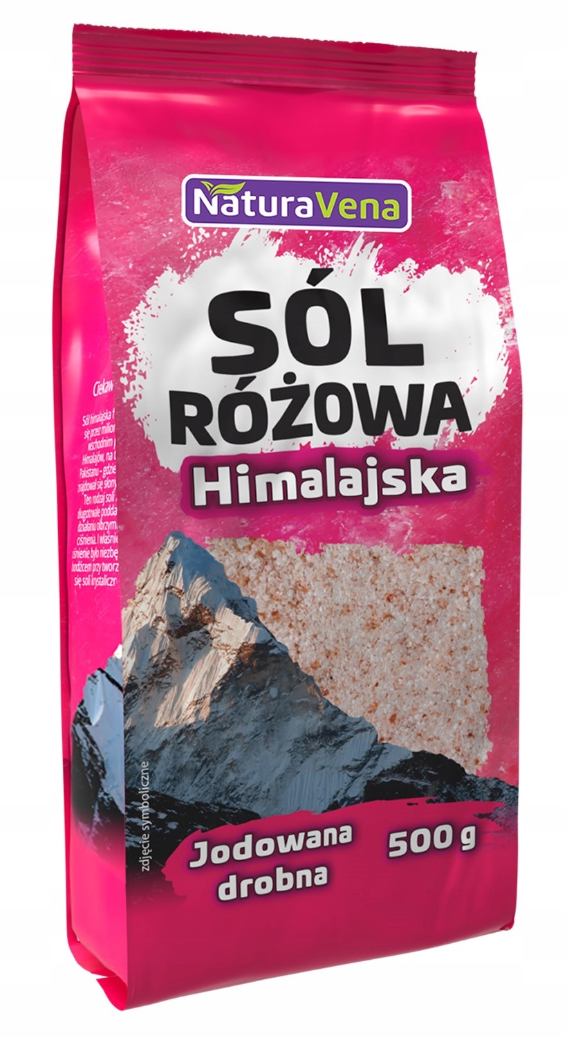 SÓL HIMALAJSKA RÓŻOWA DROBNO MIELONA JODOWANA 500g 13175614725 - Allegro.pl