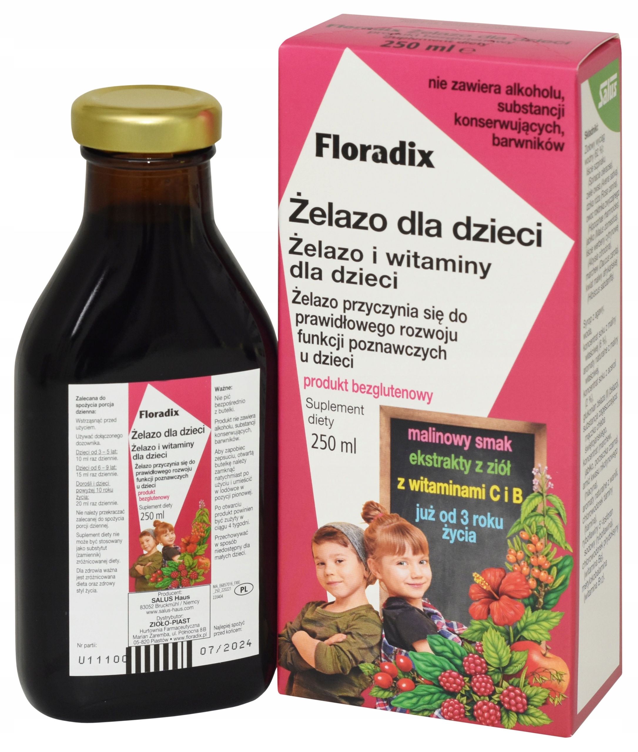FLORADIX PŁYN 250ML - ŻELAZO I WITAMINY DLA DZIECI (4004148352140 ...