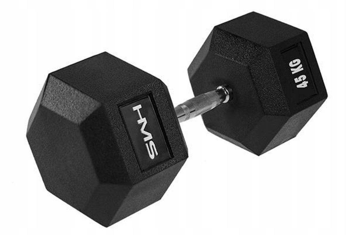 Hantle powlekane/gumowane stałe HMS 1x 45 kg - porównaj ceny - Allegro.pl