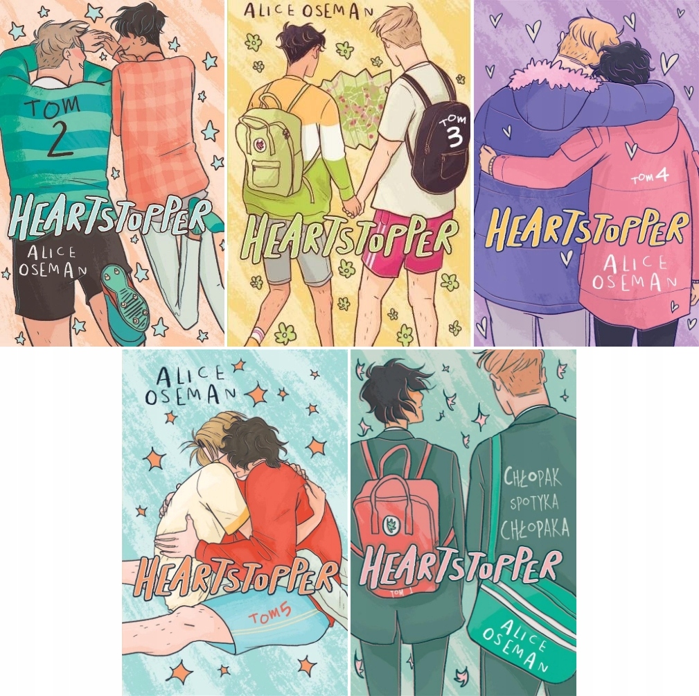PAKIET HEARTSTOPPER TOM 1-5 ALICE OSEMAN ZESTAW PIĘCIU 5 KSIĄŻEK ...